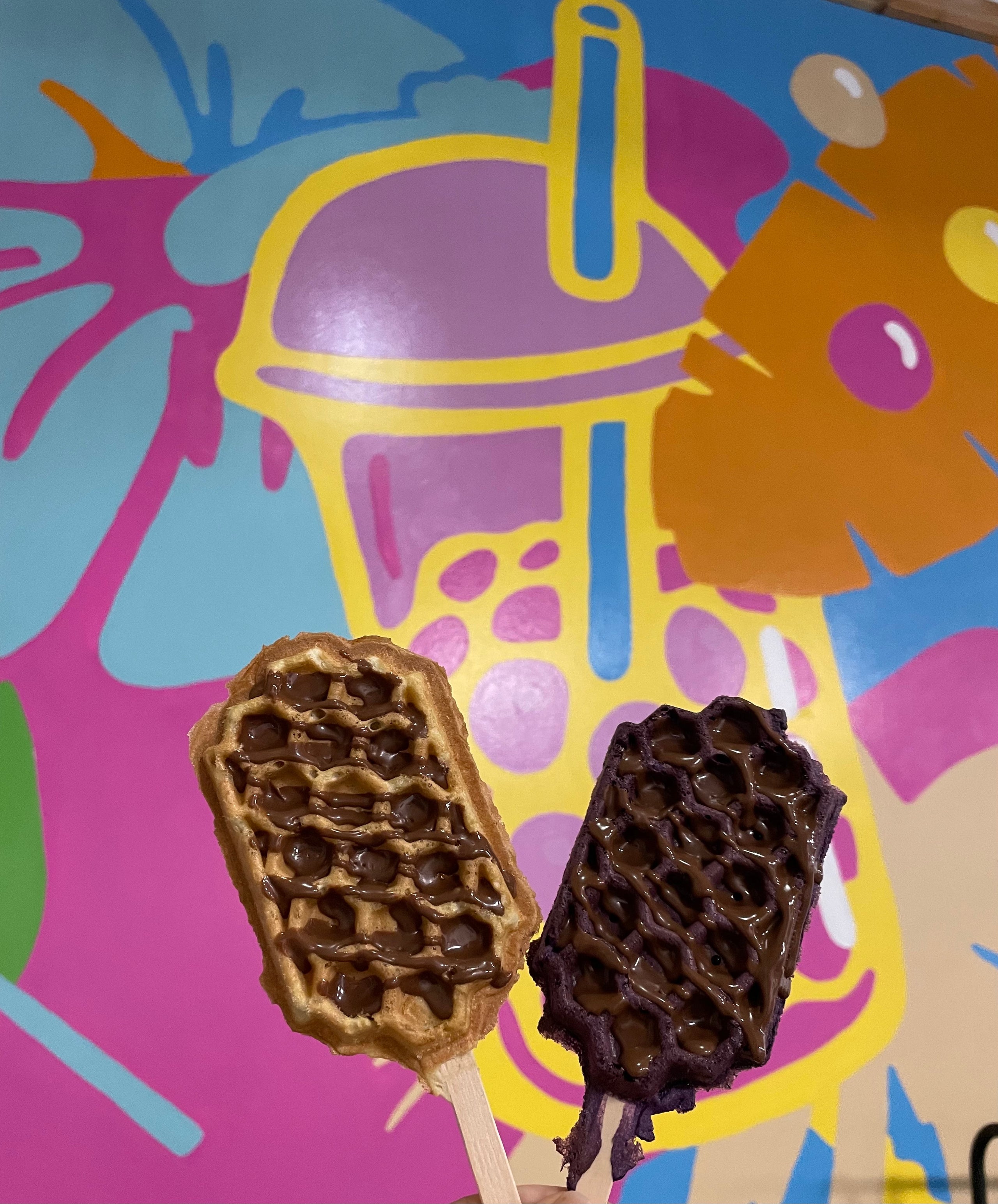 Mini Honeycomb Waffle Stick | Waffles, Boba, and Coffee